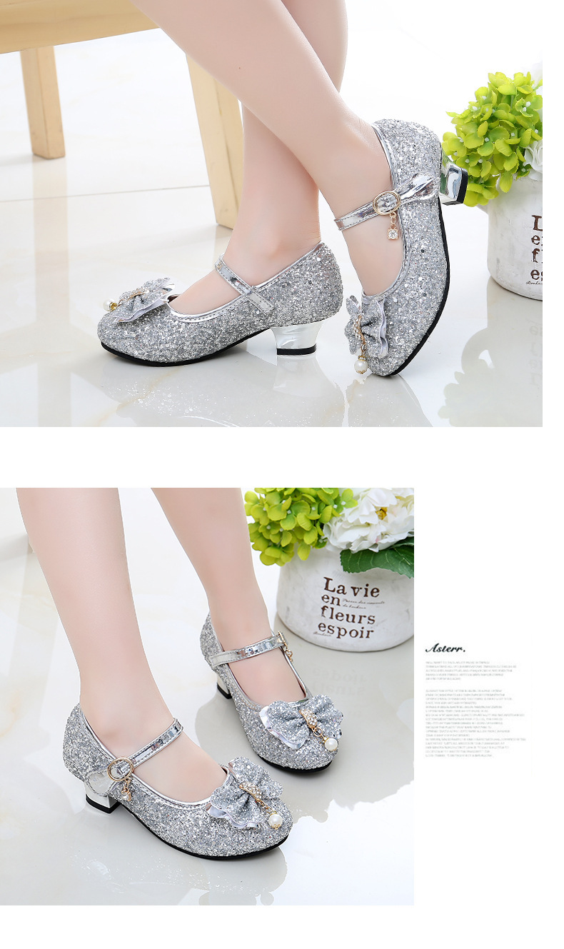 【ready stock】Fashion Princess heels Shoes leather sandals for kids ...