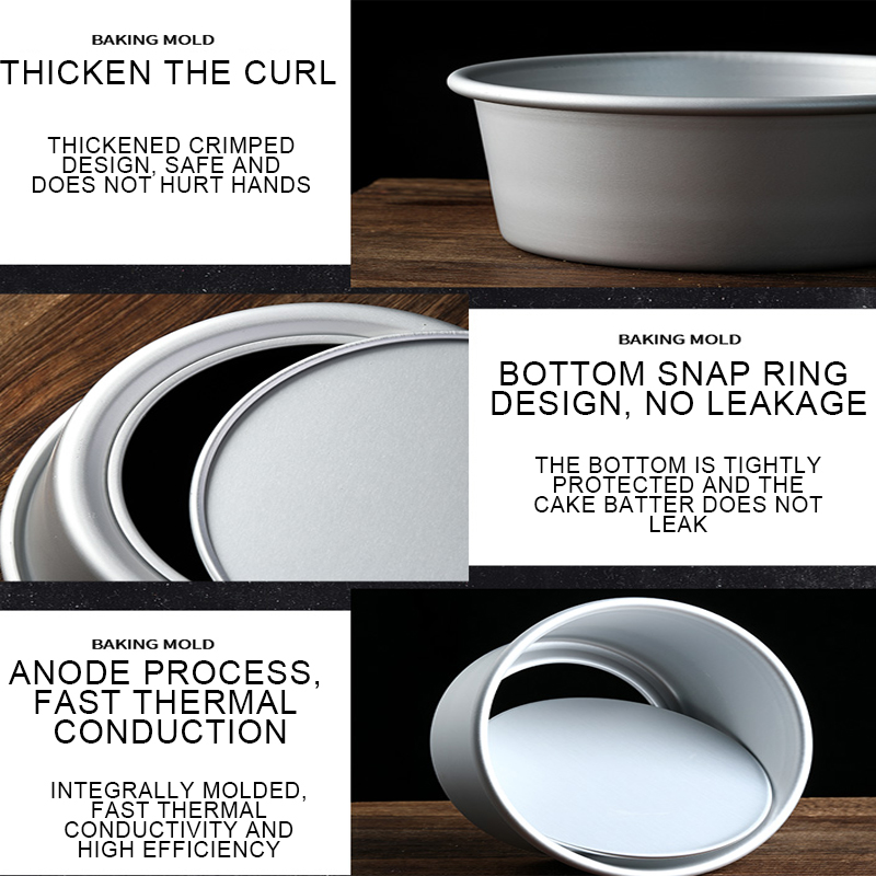 4/6/8/10 inch Anode Baking Pan Removable Bottom Nonstick Aluminum Alloy ...