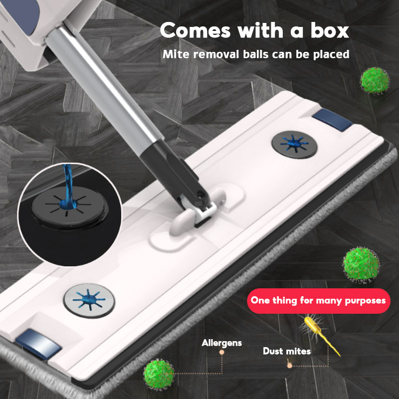 CHIT 360° Rotating Mop Lengthen Hands-Free Flat Mop Household Cleaning ...