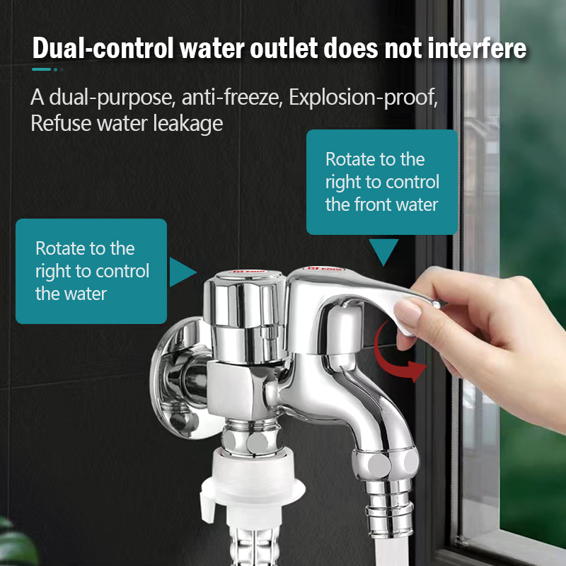 【FOJO】SUS304 Stainless Steel Two Way Faucet Function Tap Faucet ...