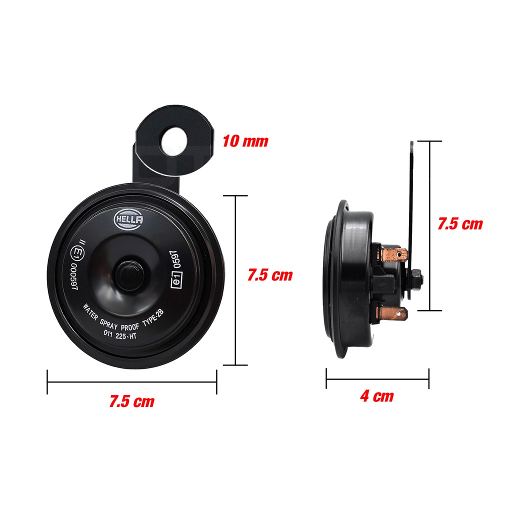 Motorcycle Car HELLA HORN Original Horn Set 360Hz / 430Hz 111dB 12V ...