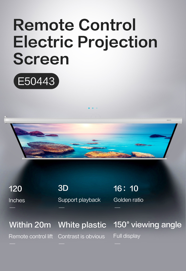 Deli 4K Portable Projection Screen Home HD Automatic Rising-Lowering ...