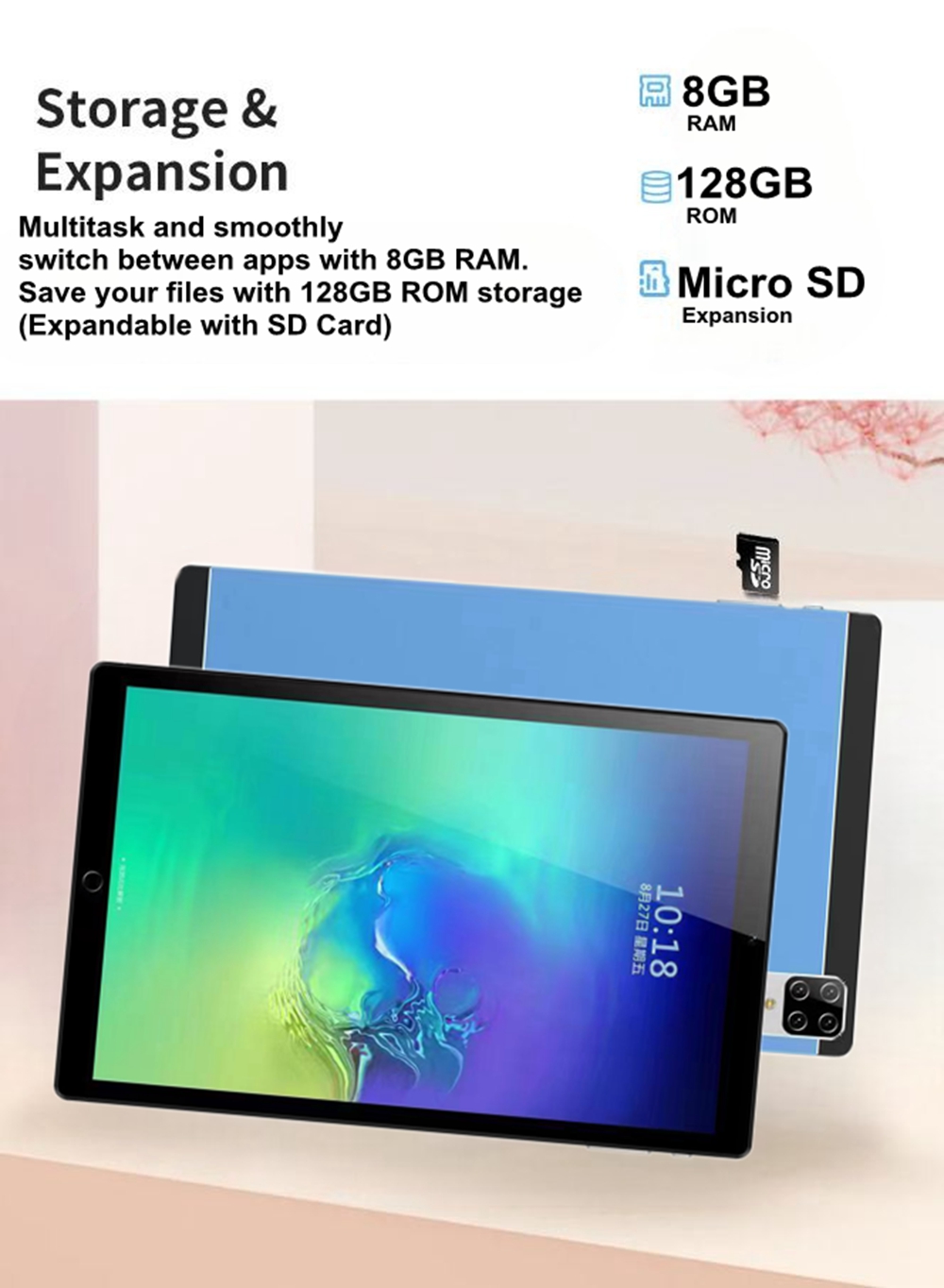 11 Inches Tablet 8Gb + 128Gb Dual Sim Android Learning Tablet X20 ...