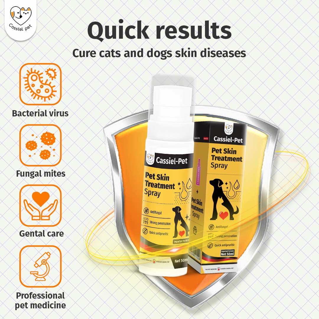 Cassiel Pet Antifungal Wound Spray For Itching,Ringworm,Mange,Anti Tick ...