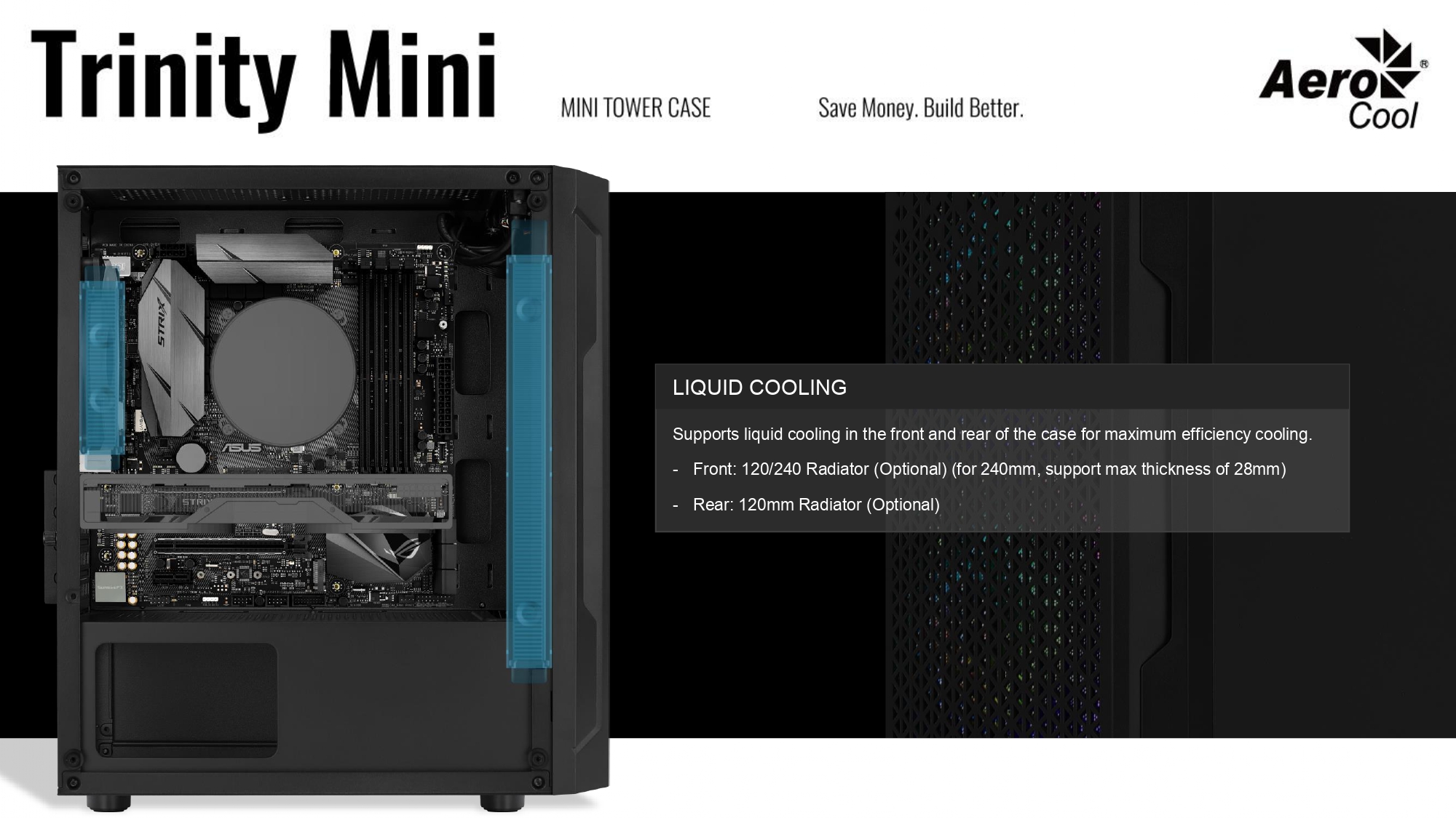 Aerocool Trinity Mini G BK V2, Micro ATX / mini-ITX Tower Case ...
