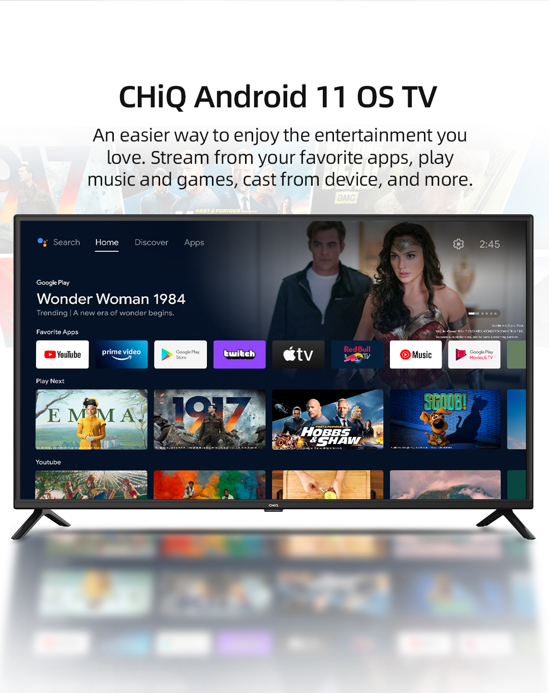 CHiQ 42 inch FHD LED Android 11 Smart TV - L42G6F, HDR, Netflix ...