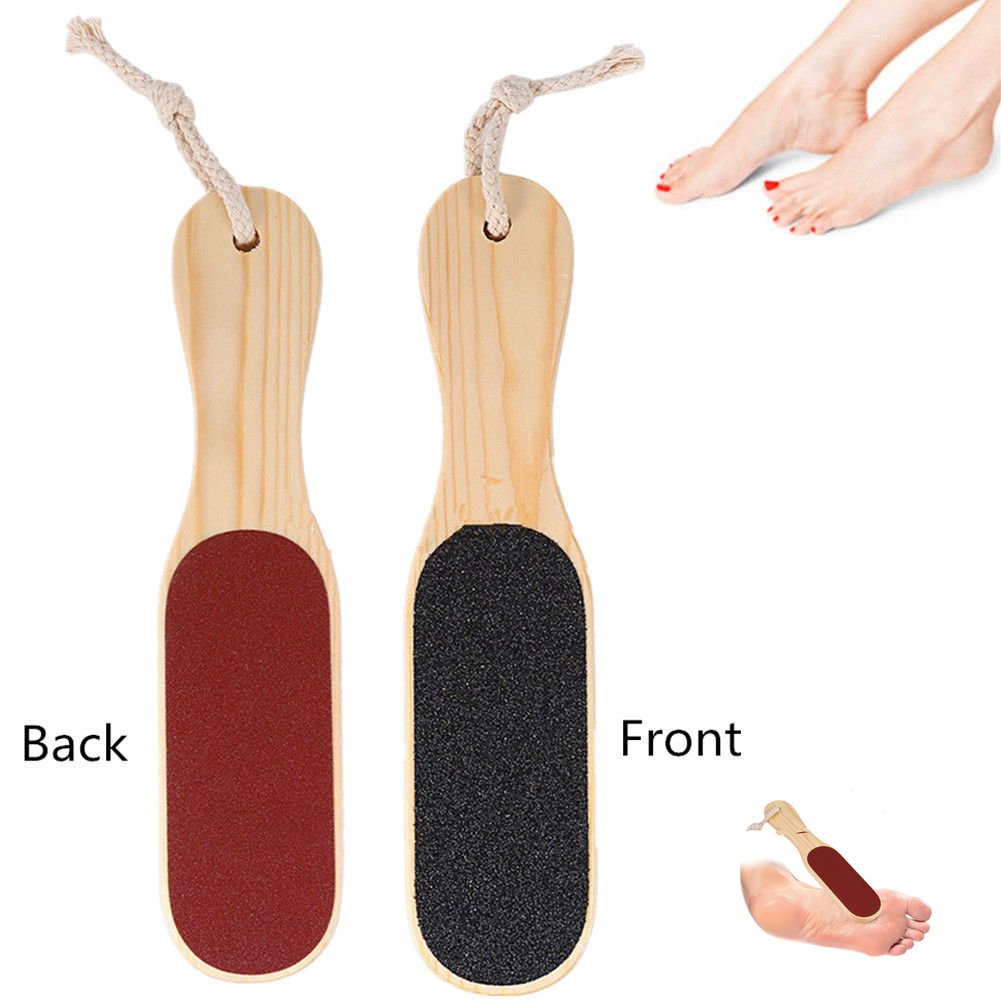 Pedicure Foot Wooden Handle Coarse Fine Grit Sanding Cloth Foot File ...