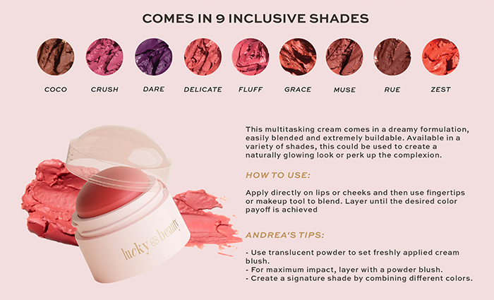Lucky Beauty Blush & Lip Cream In Fluff | Shopee Philippines
