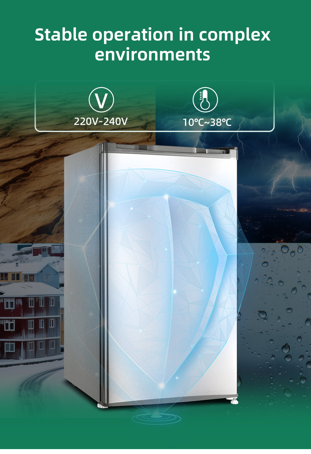 CHiQ 3.5 cu.ft. Single Door Refrigerator CSR04DI with Freezer Mini ...