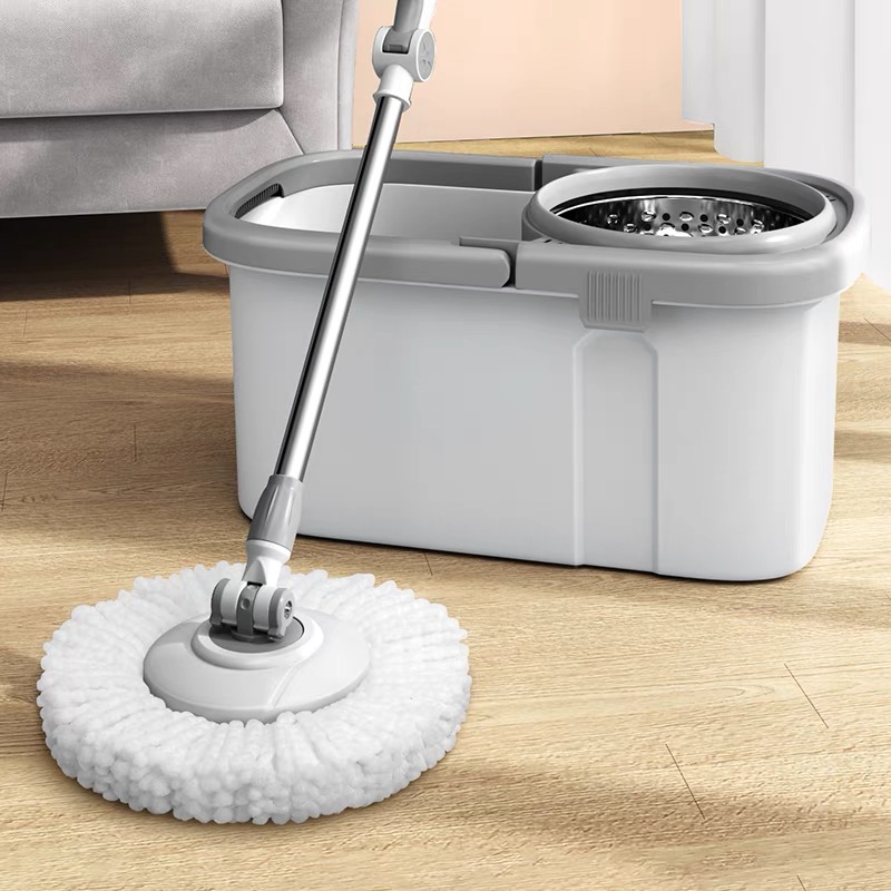 Mop With Spinner Stainless Steel Basket with Drain Cap Tornado Mop ...