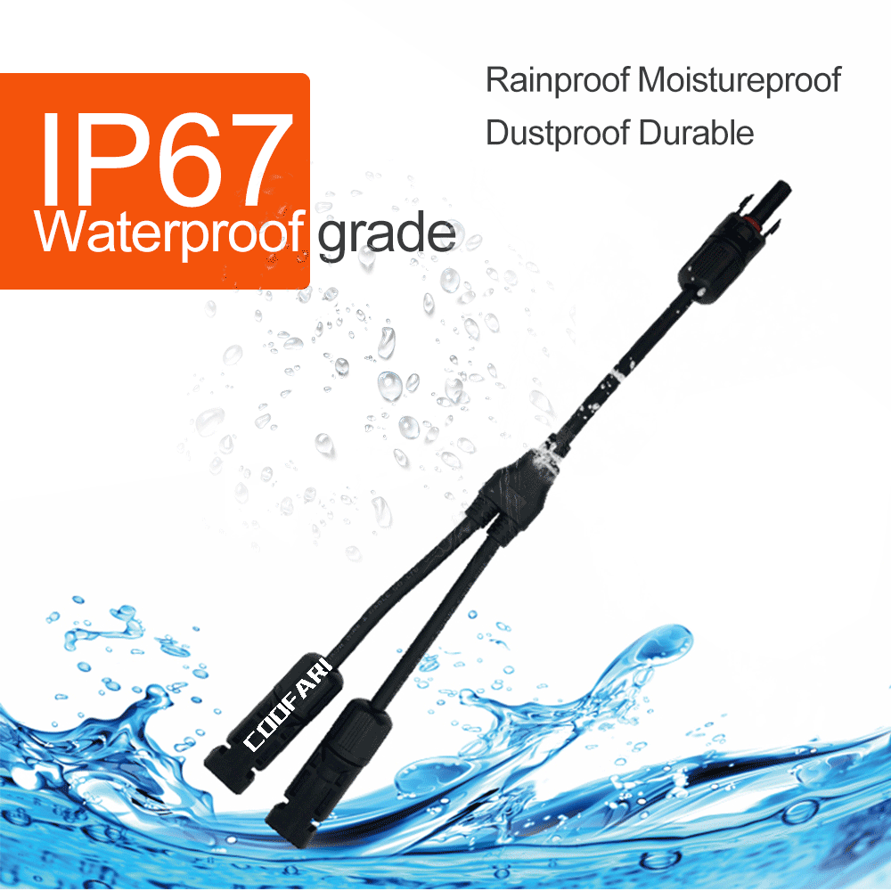 Cable Connector MC4 Branch Y Adapter Connectors M/M/F and F/F/M For ...