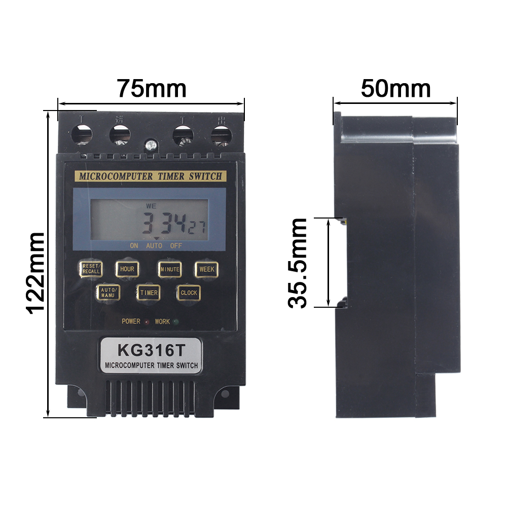 Multifunction Timer Durable KG316T 10A 30A AC 220V Digital Time Switch ...
