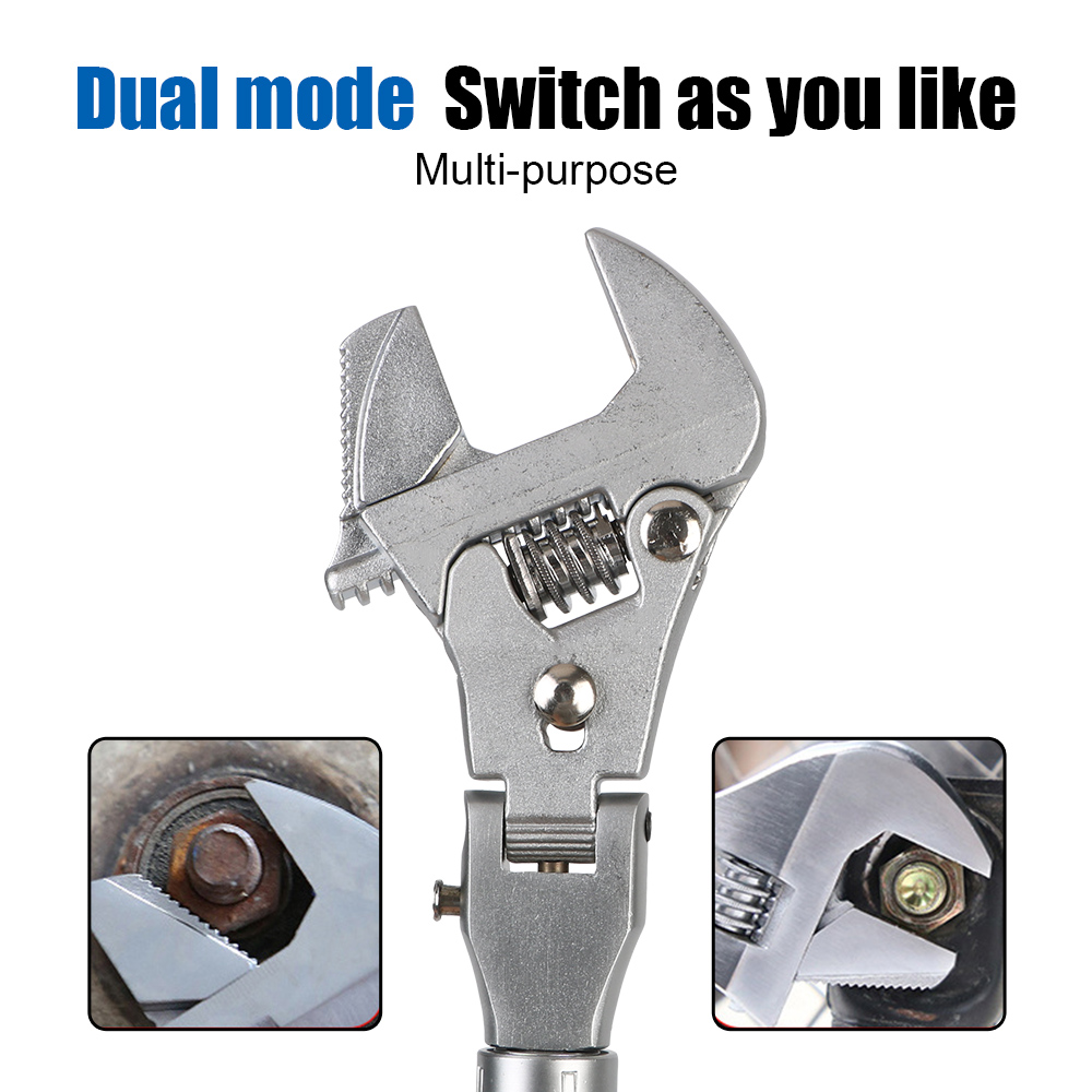 10 Inch 5 In 1 Ratchet Adjustable Wrench 180 Degree Adjustable Folding ...
