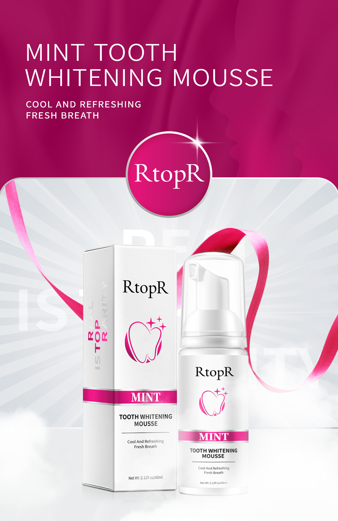RtopR Teeth Whitening Mousse Remove Tartar Plaque Teeth Cleaning ...