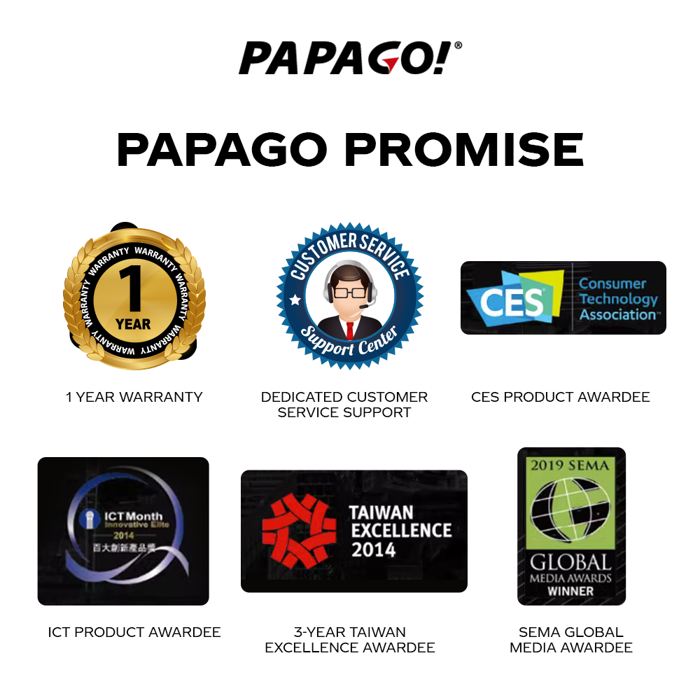 PAPAGO! S36 4K Dashcam: FREE SD Card 4K 2160P Ultra-Clear Resolution, 7-Layer Sony Lens, 24/7 ...