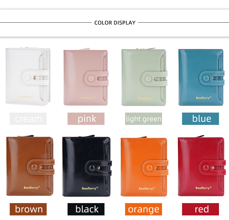 Baellerry Short Thick Glossy PU Leather Card Holder Purse High Quality ...