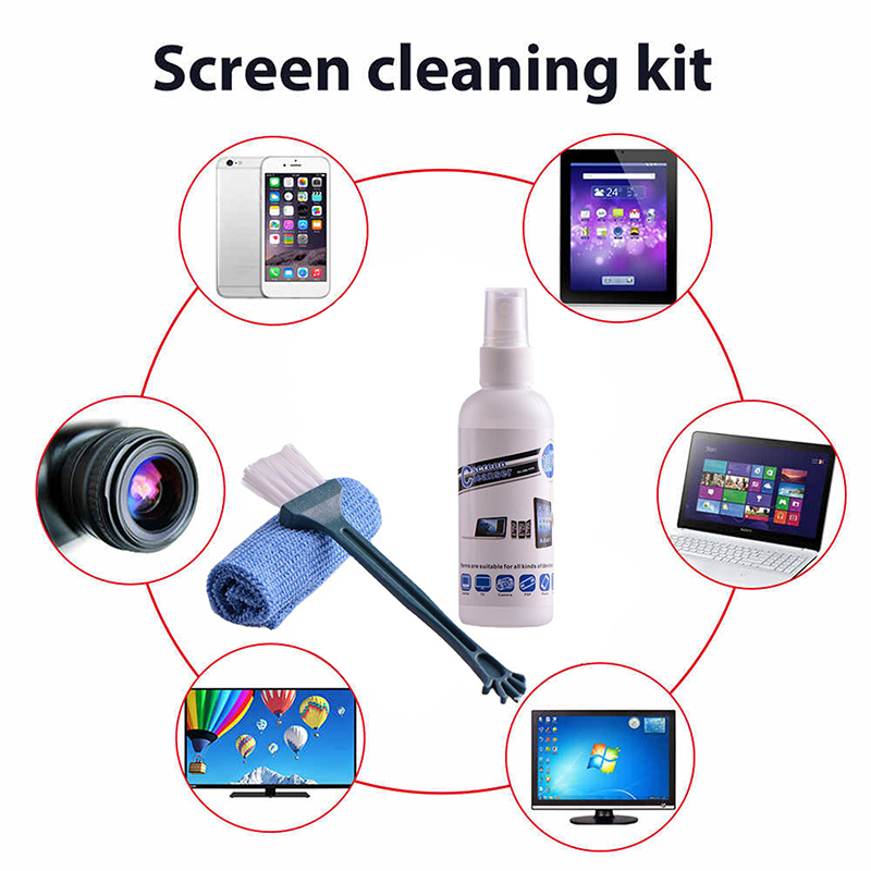 3 in 1 Screen Cleaner Spray Kit for Computer TV Cell Phone Screen ...