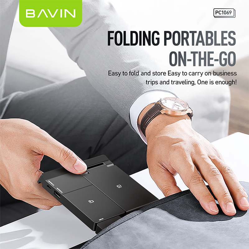 BAVIN PC1069 Portable Multi-functional 6 in 1 Wireless Docking Charger ...