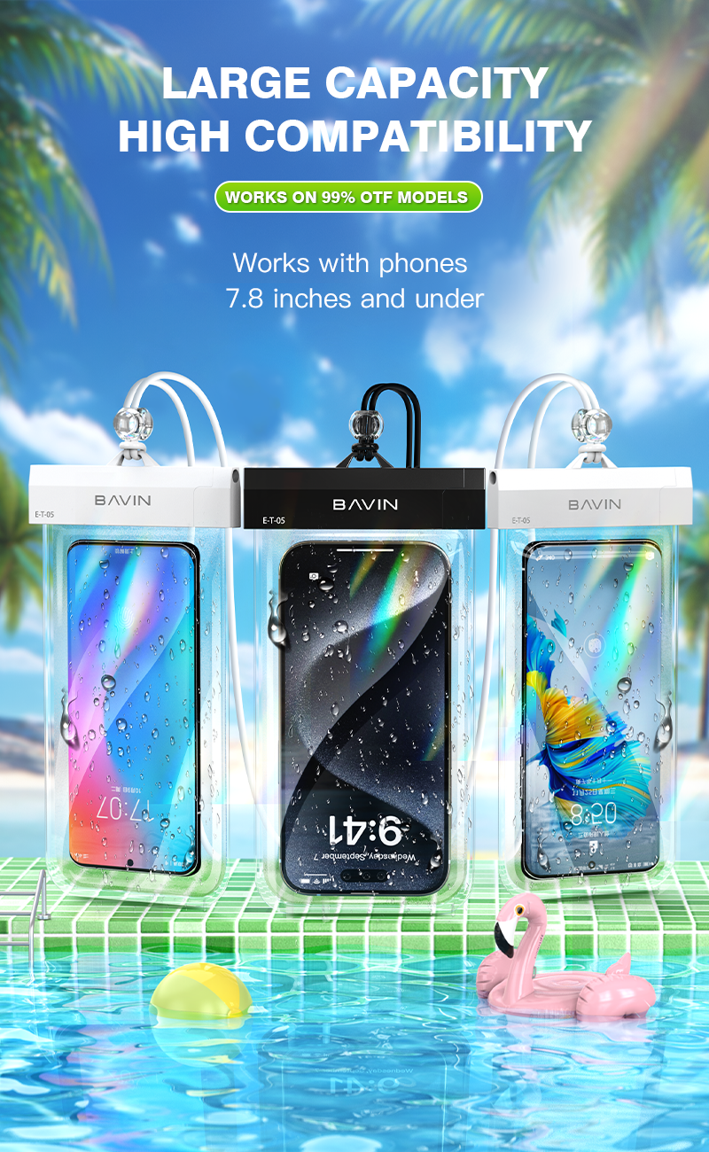 BAVIN ET05 Waterproof Phone Bag Touch-Screen Underwater Phone Pouch ...