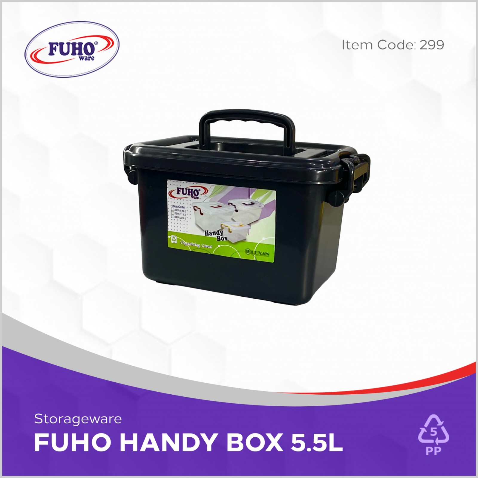 1pc FUHO 5.5L Plastic Handy Box #LH299 | Shopee Philippines