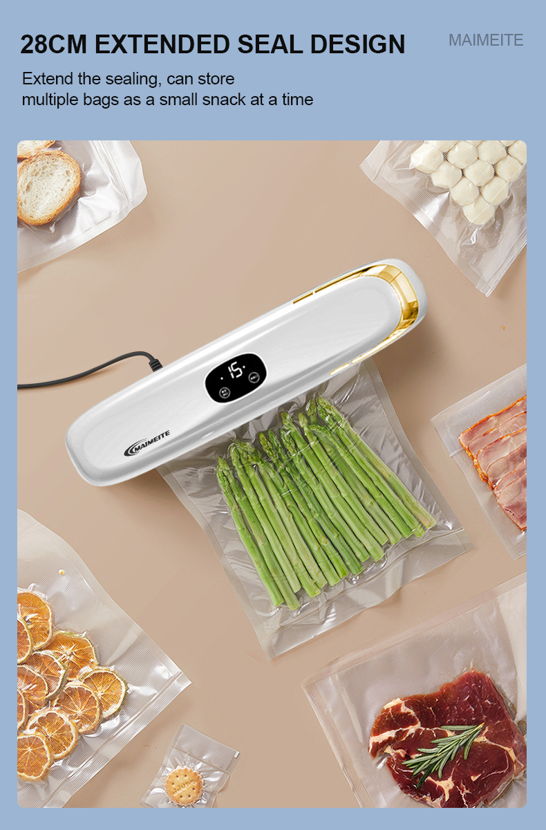 Maimeite Vacuum Sealer Food Vacuum Packaging Machine Household Automatic Machine Sealer Machine ...