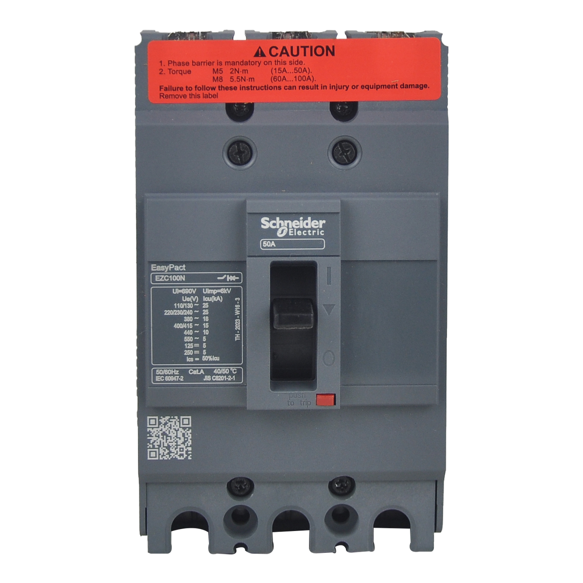Schneider Easypact EZC100N3050 Circuit Breaker 100A 3P 50A N | Shopee ...