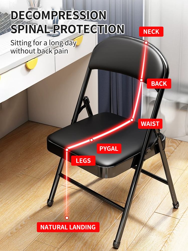 ICON Folding Chair Office Chair home chair Portable leather Office ...