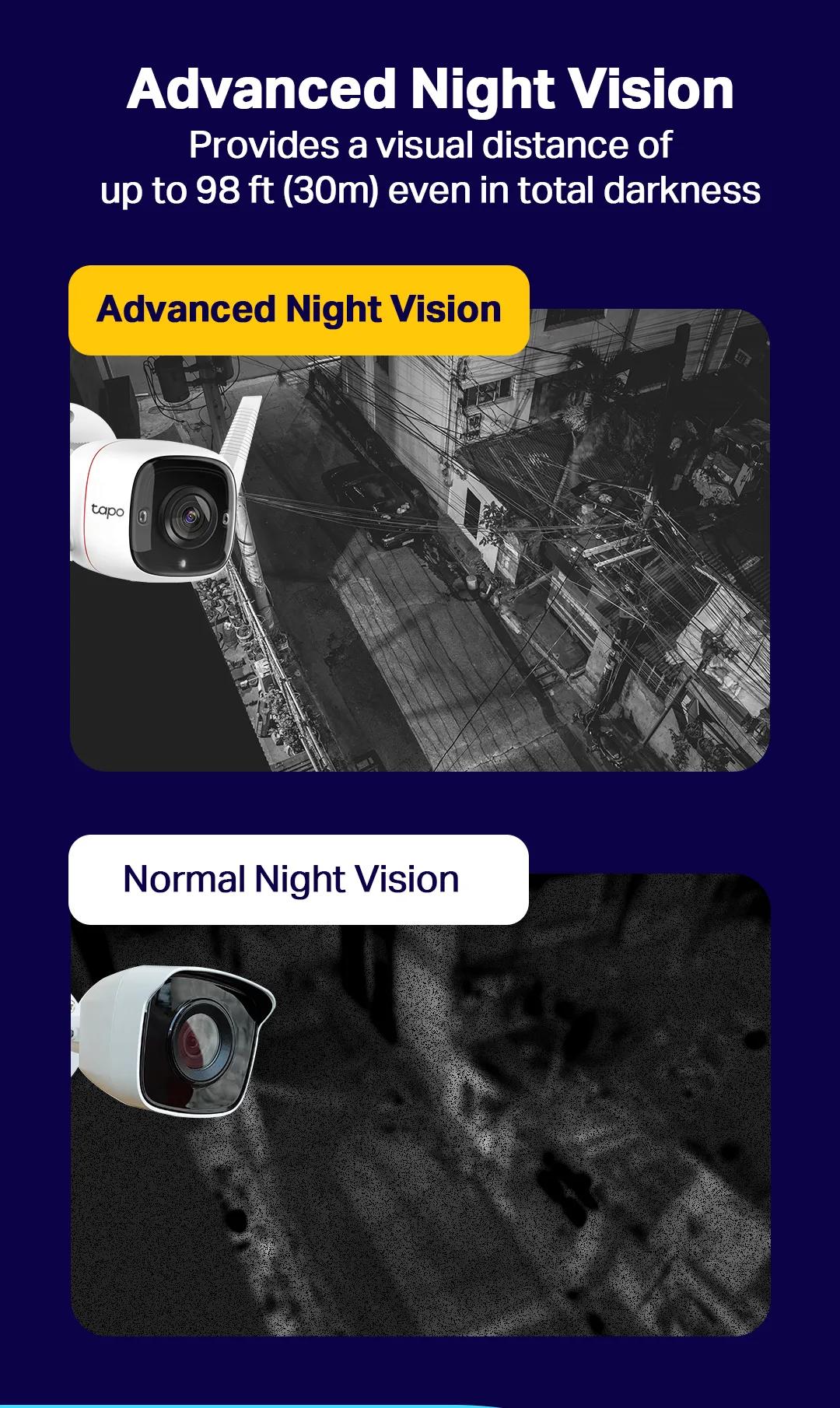 TP-Link Tapo TC65 3MP Outdoor Security Wi-Fi IP Camera Advanced Night ...