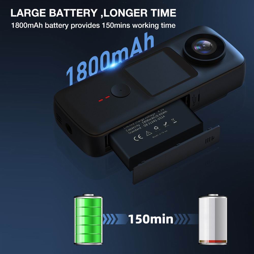 ODSCN x AVIDUS A200 4K HD dual screen Vlog Action Camera Anti-shake waterproof outdoor Action ...