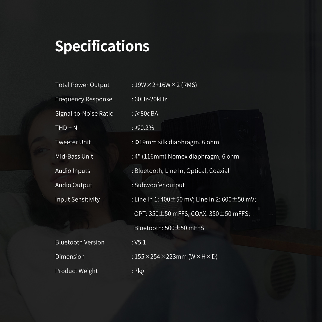 Edifier R1855DB matte black SPEAKERS Active 2.0 Bluetooth Bookshelf ...