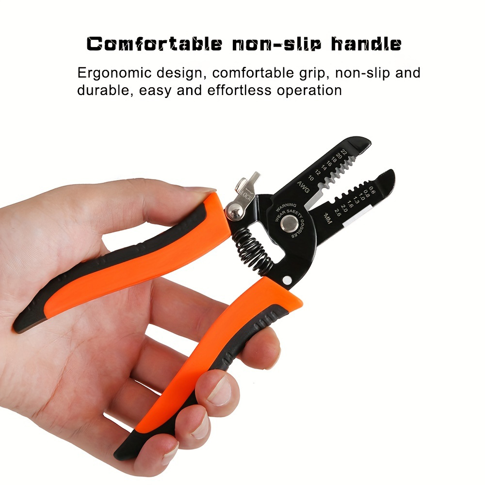 10-22 AWG 7-In-1 Wire Stripper Cutter Wire Stripping Tool And Multi ...