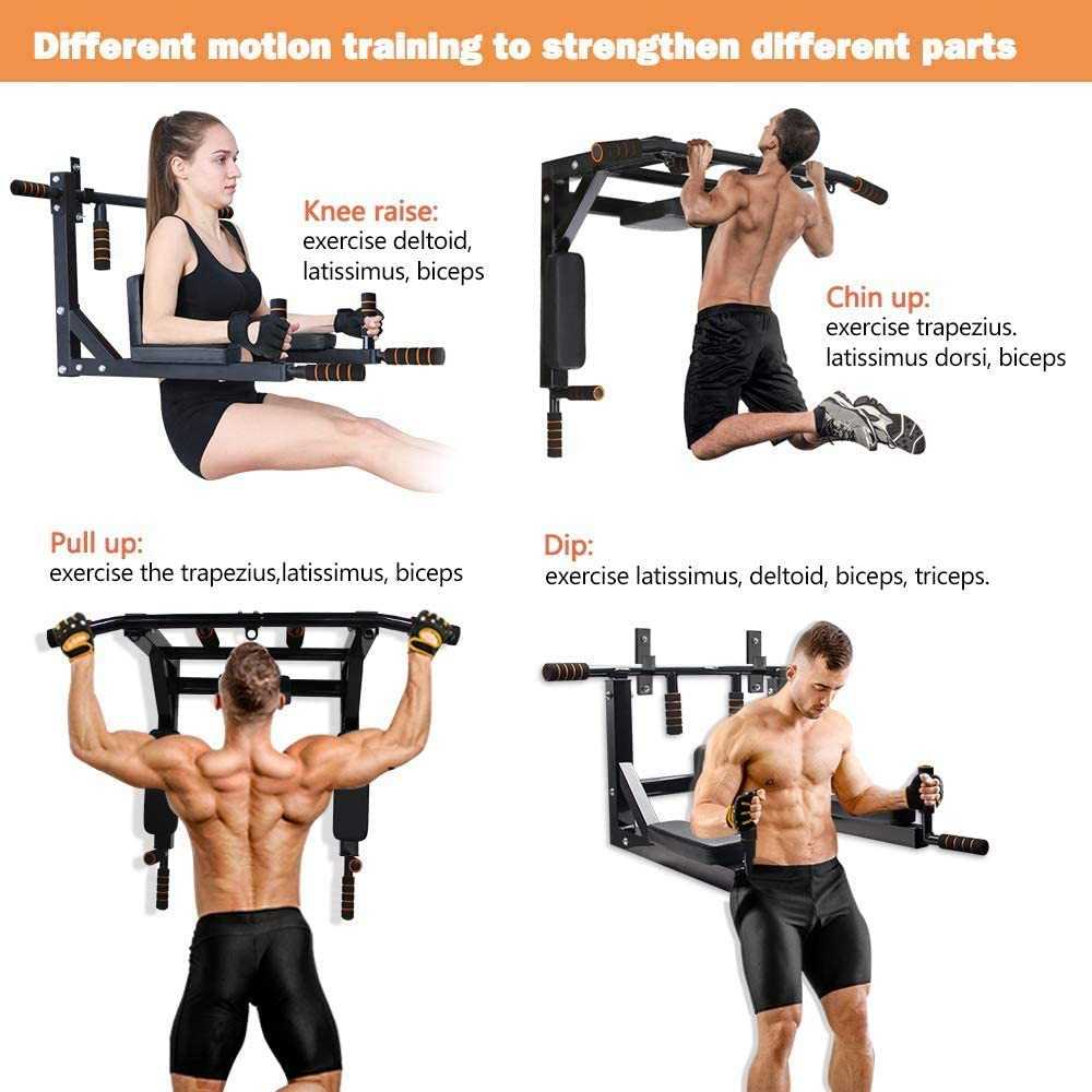 【COD】Multifunctional pull-up bar, wall-mounted single and double bar ...
