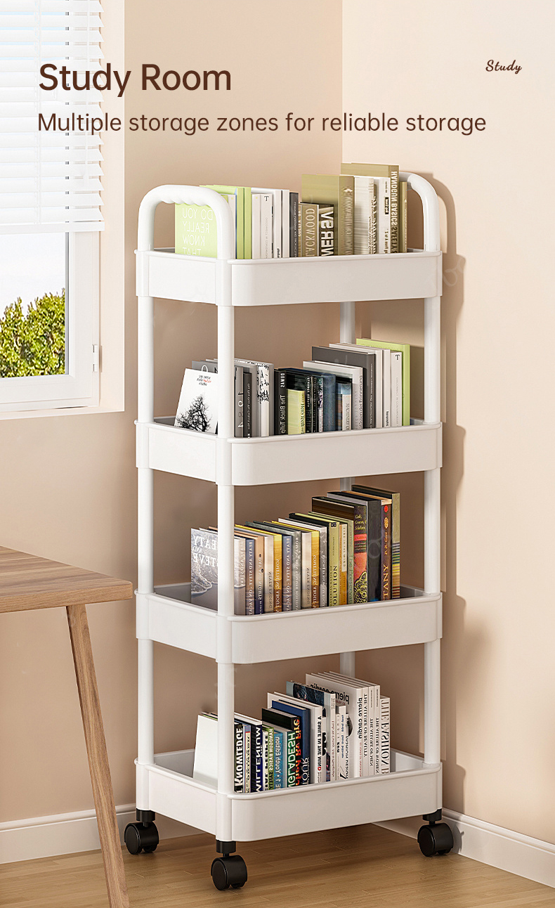 Yowxii 2/3/4 Layer Trolley Cart Organizer Storage Shelf Moving Rack ...