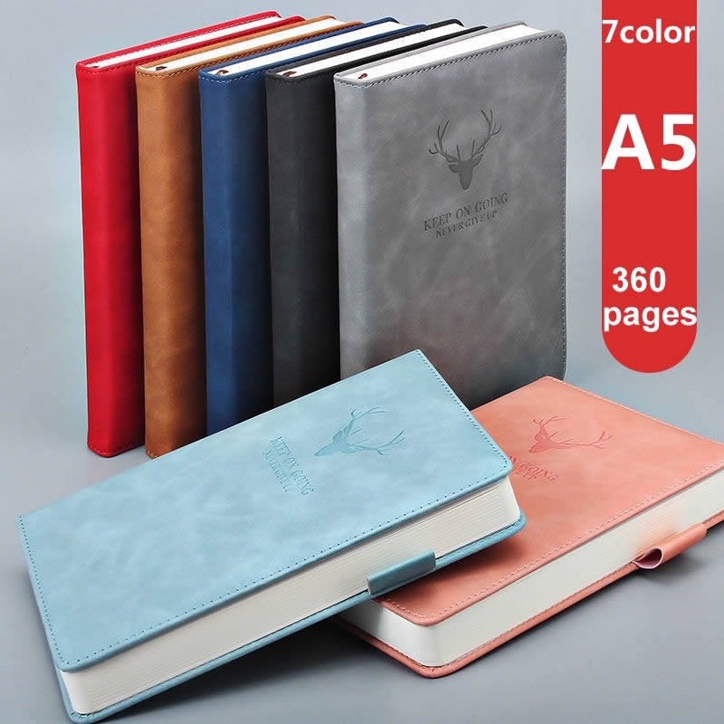 A5 Note Book Pad Individuality Magnetic Snap Side Retro Leather Office ...