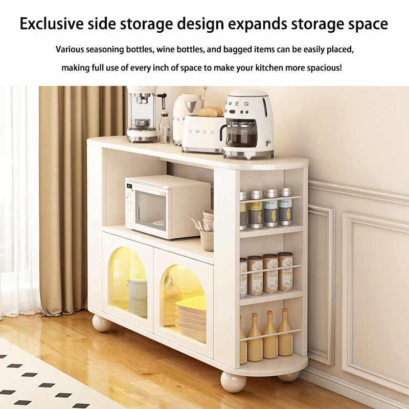 Finelife Creamy sideboard Minimalist cabinetry Kitchen Cabinet Living ...