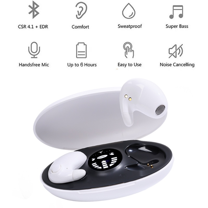 5.3 Ultra-thin mini in-earpods sleep earphones Bluetooth Wireless IPX5 ...
