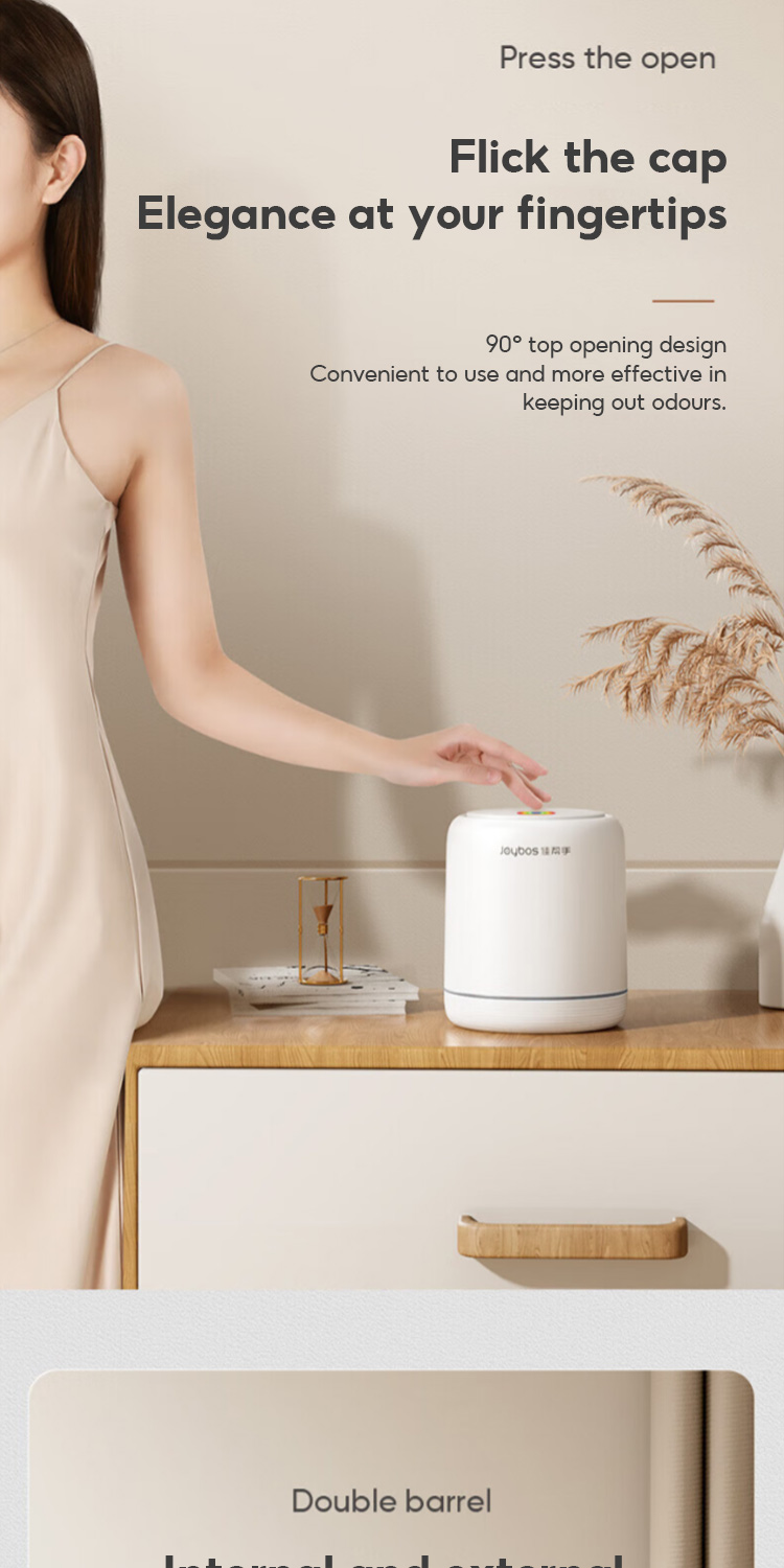 Joybos YXB2 Mini DesktopTrash Can With Cover Storage Garbage Bin ...