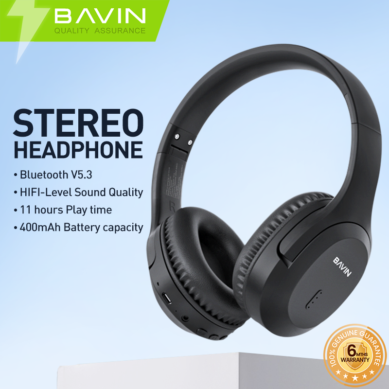 BAVIN BH50 Bluetooth Stereo Audio Sounds Built-In Microphone w/ Long ...