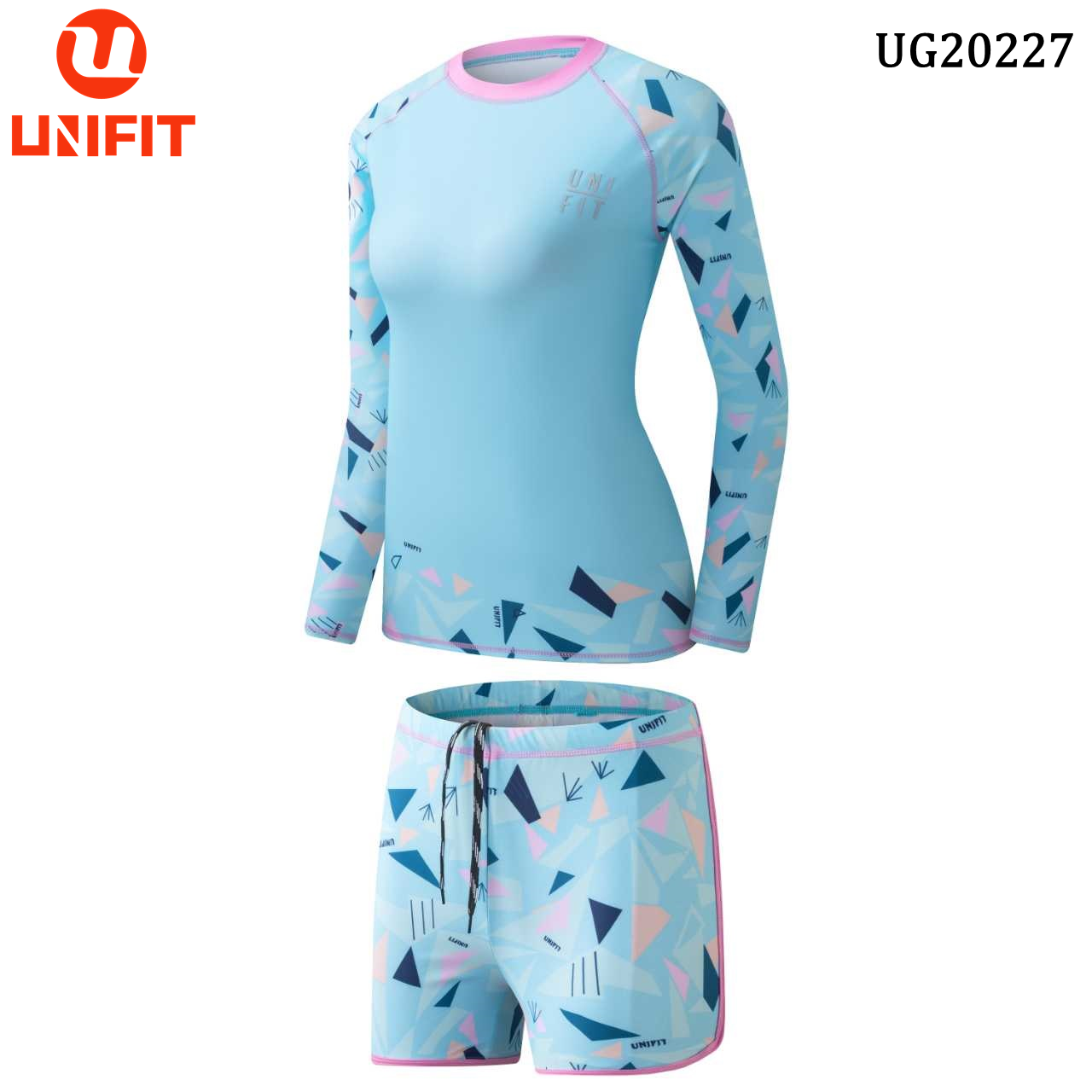 UNIFIT Women,s Rash Guard Swimsuit Swimwear Dri-Fit Rush Guard Terno UG ...