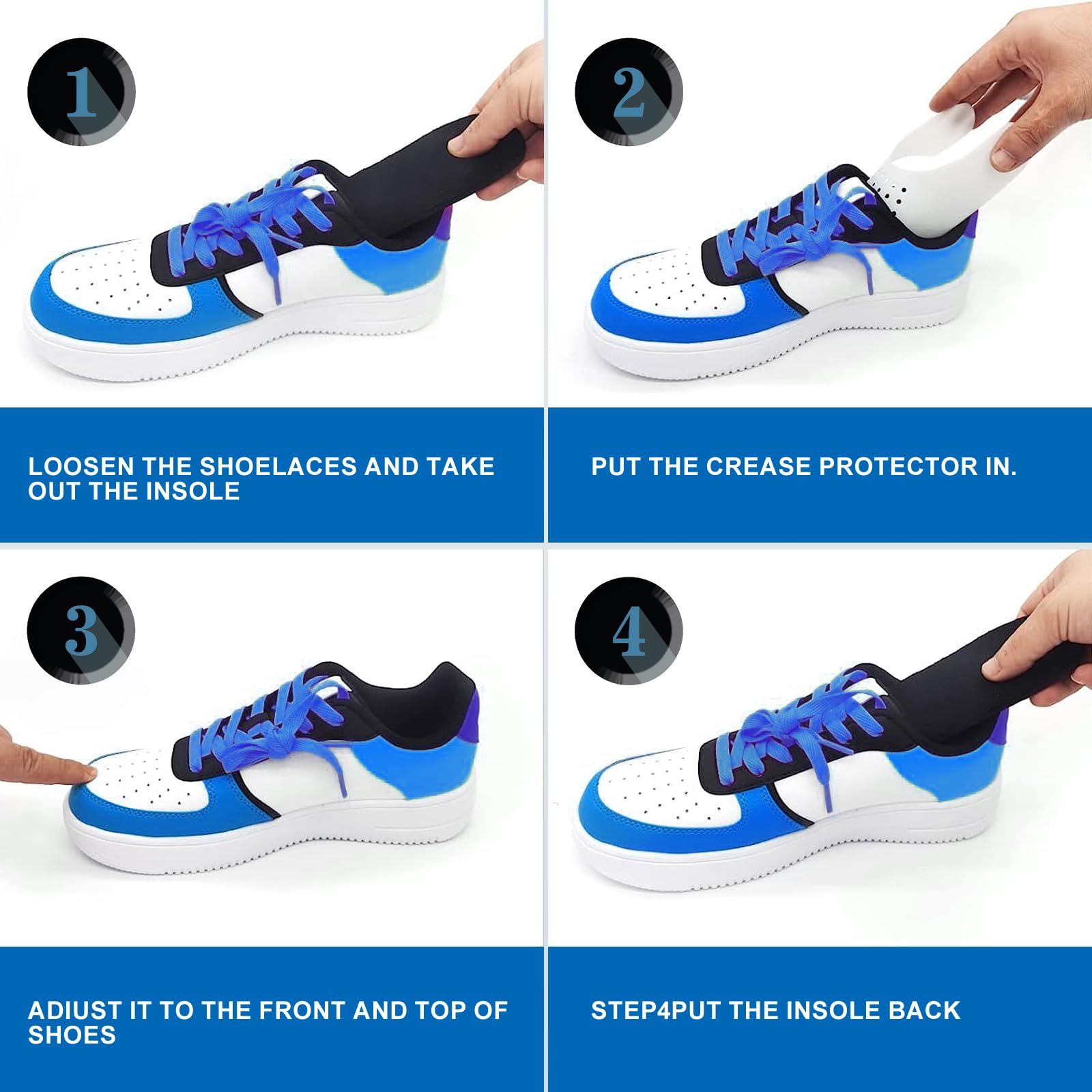 1 Pair Shoe Creases Protector Shoe Anti Creases Guard Sneaker Creases ...