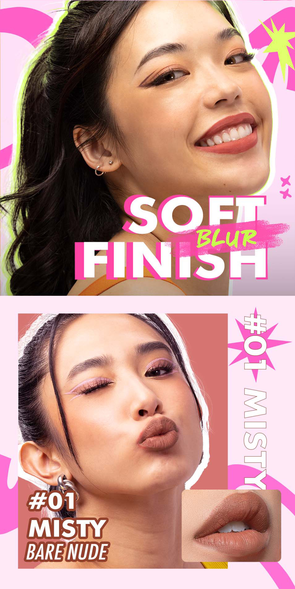 DAZZLE ME Misty Matte Lip Cream -Easy Swipe Matte Liquid Lipstick Long Lasting Smudge Proof ...