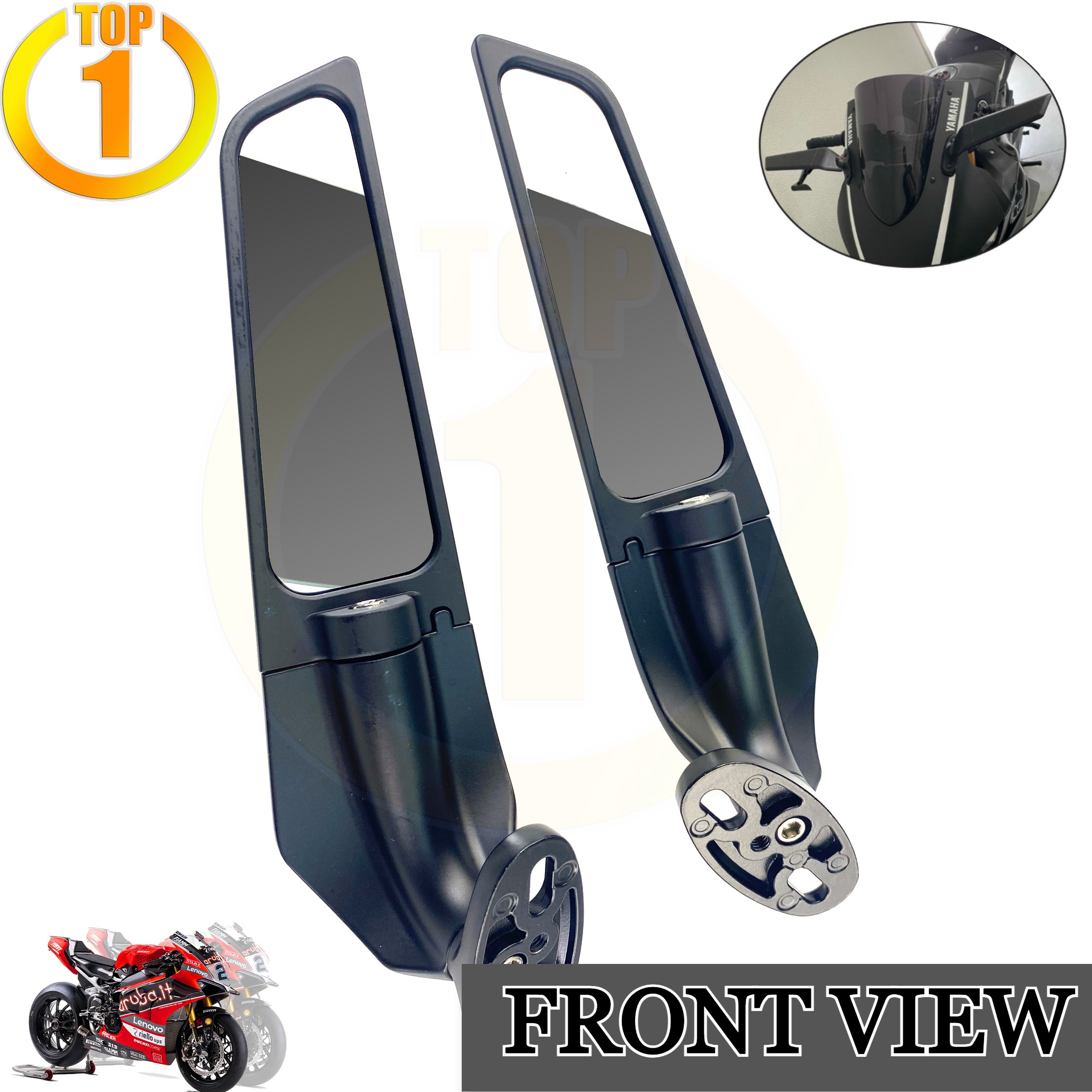 TOP1 PH Latest Upgraded Plus Version Stealth 1 Pair Side Mirror Sports ...