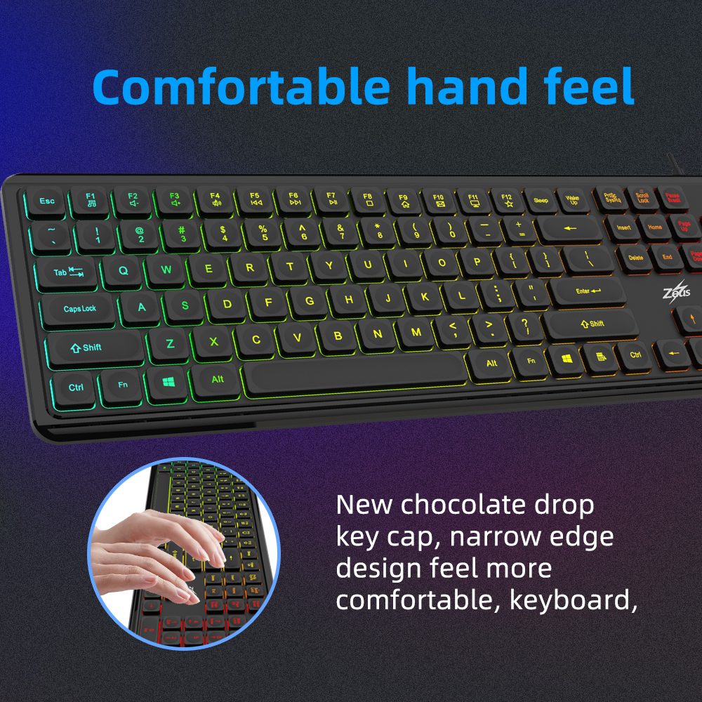 Zeus K-900 ( Dark Spectre ) LED Backlit Key Illuminate Keyboard With ...