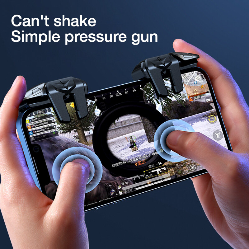 6 Finger Mobile Game Trigger Phone Gaming Controller Alloy Gamepad ...