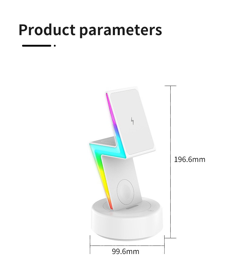 GOOJODOQ Wireless Charger for iphone iWatch airpods Fast PD Charging ...