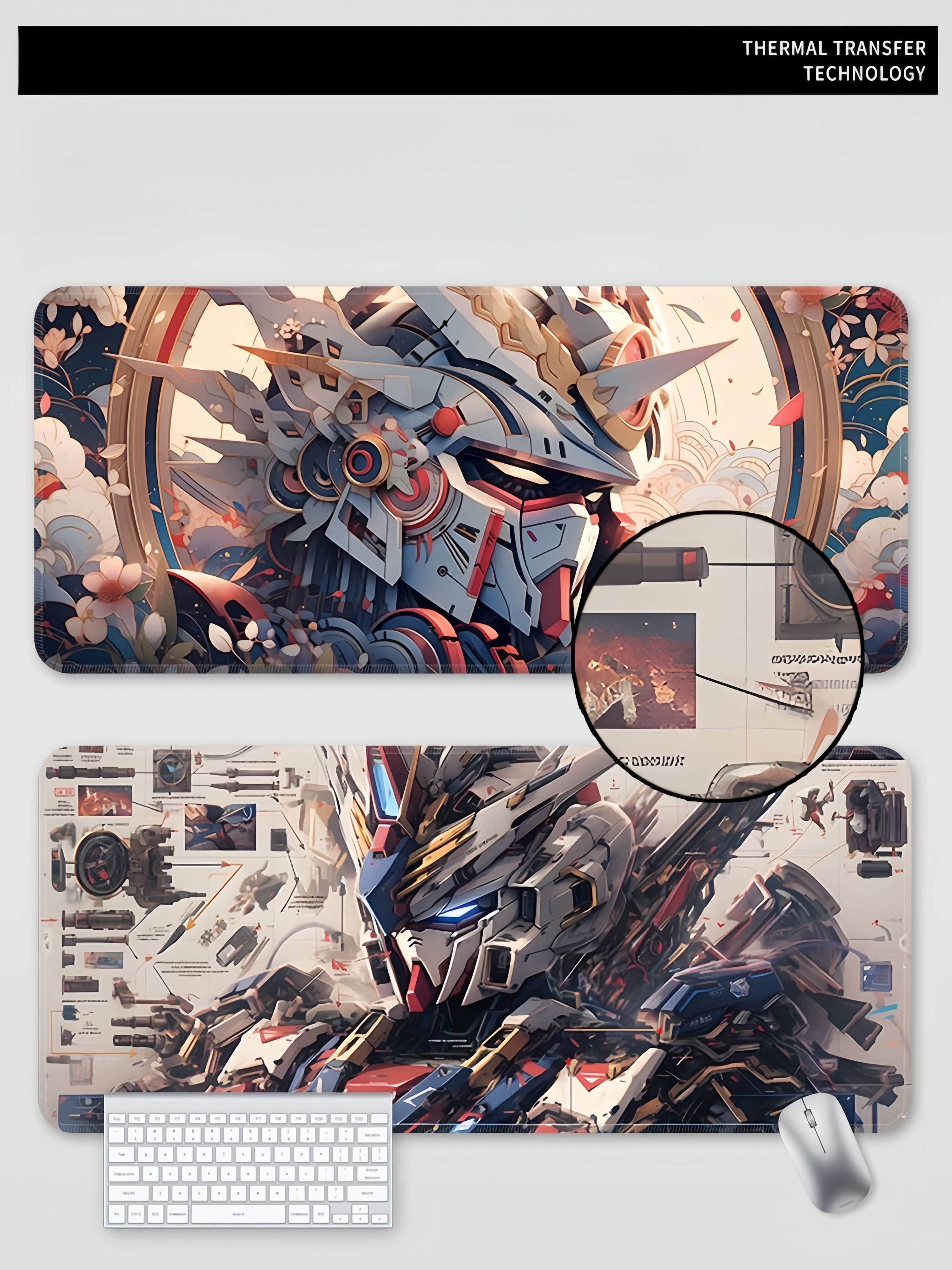 Zeus x Gundam ( X-32 ) Extended Mouse Mat / Mouse Pad For Gaming ( 80cm ...