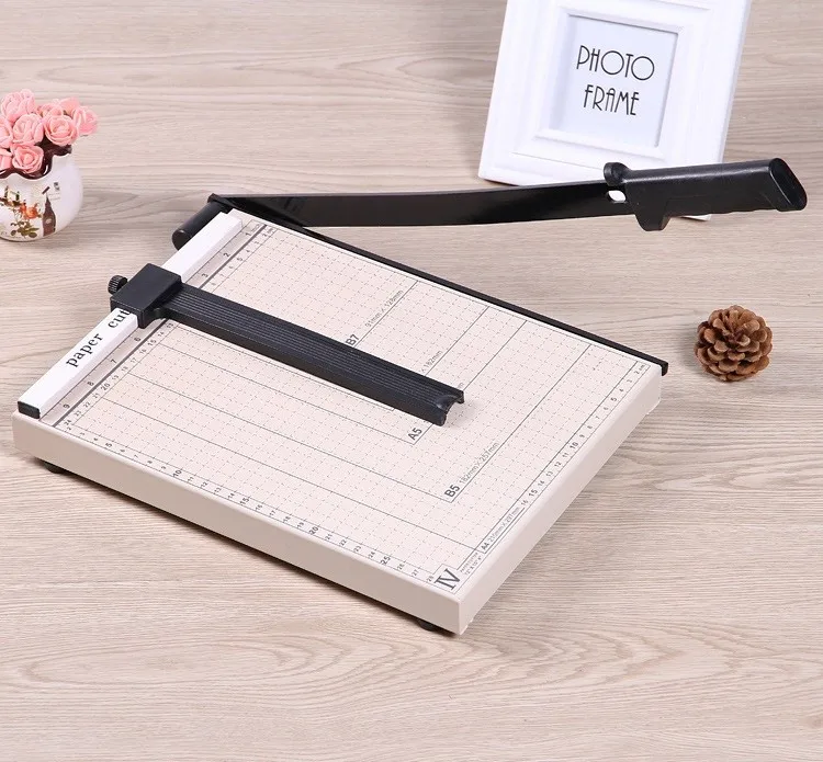 Officom Paper Cutter A4 Metal | Wood Manual Cutter Photo Paper Trimmer ...