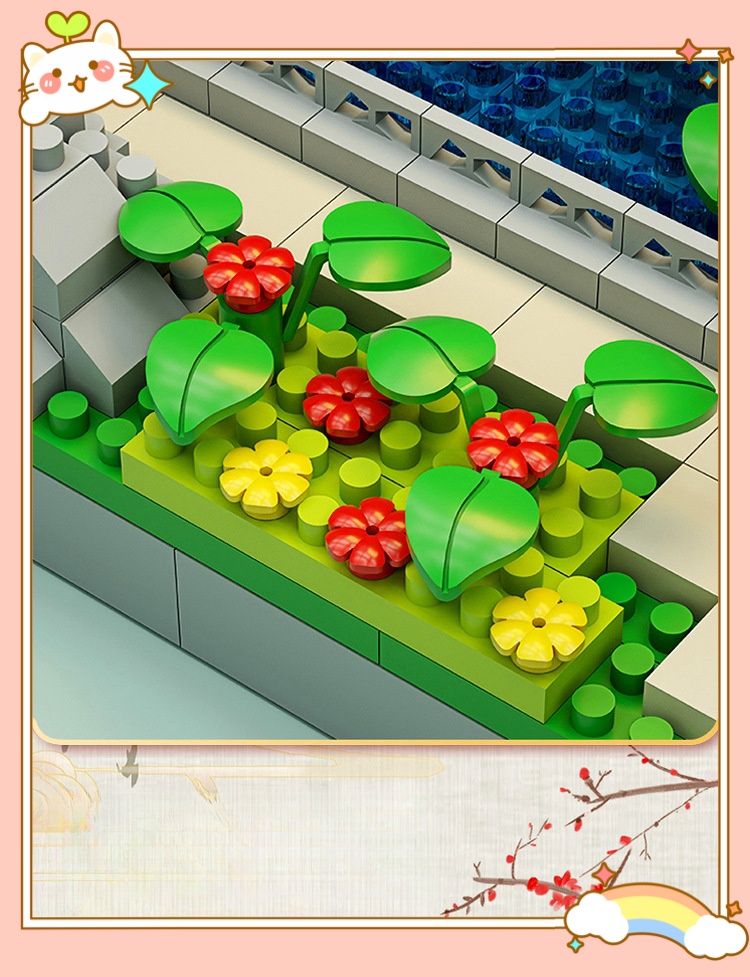 DIY Chinese building blocks Suzhou Garden building blocks toys | Shopee ...