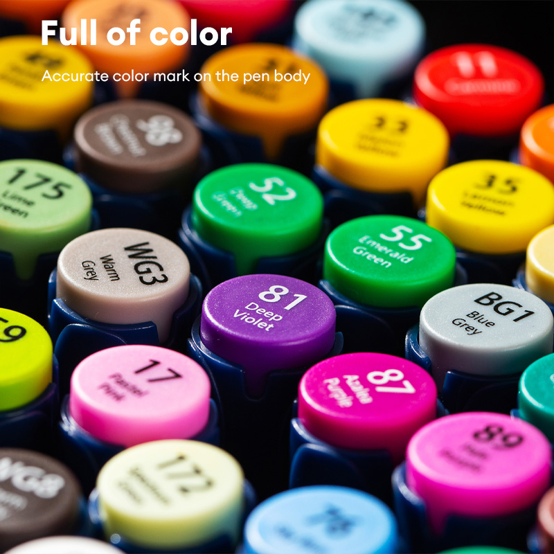 Finenolo by Deli Marker Pen 30/40/60/80 Colors Alcoholic Marker School ...