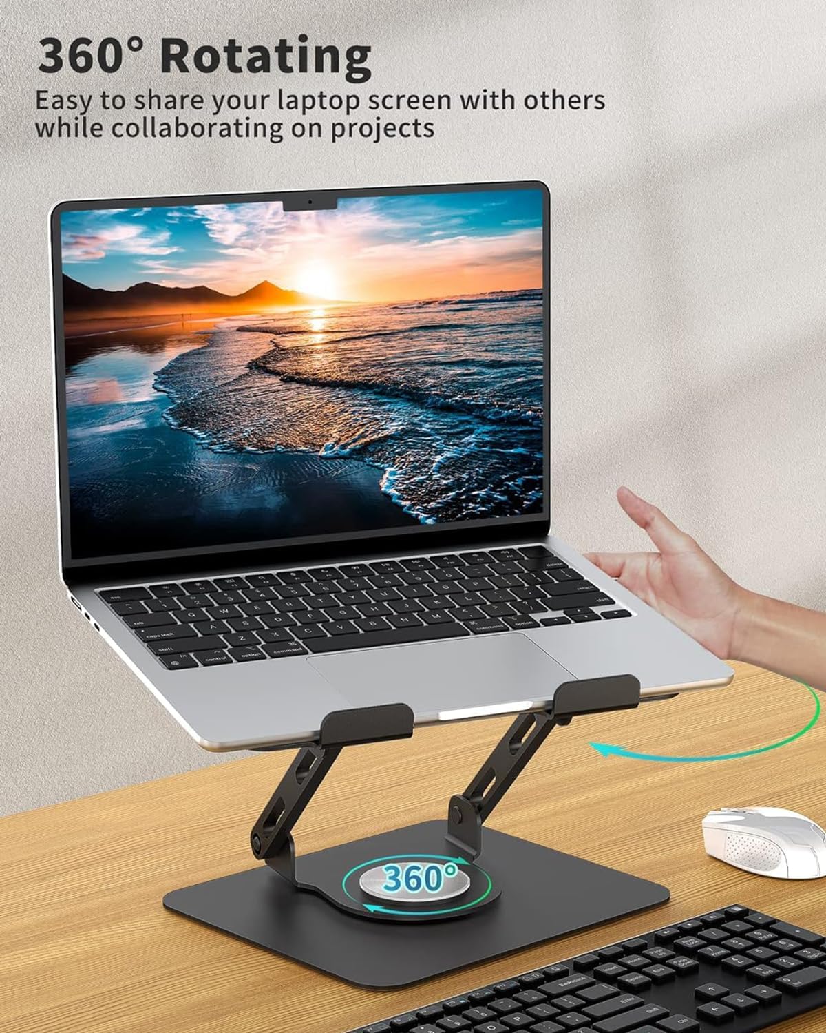Meewoo Laptop Stand Metal Adjustable Stand Multi-Angle Laptop Cooler ...
